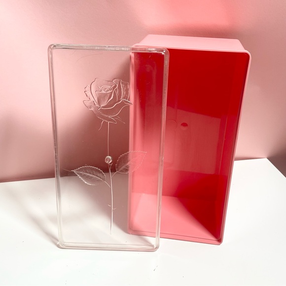 Vintage | Accents | Vintage 8s Pink Retro Art Deco Storage Box With ...